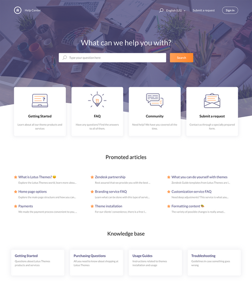 Mink — Zendesk Theme with a Wave Pattern and Custom Blocks