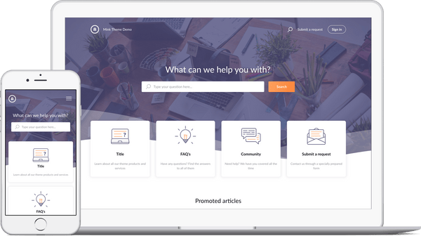 Mink — Zendesk Theme with a Wave Pattern and Custom Blocks