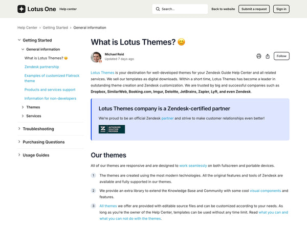 Lotus One Theme | Lotus Themes for Zendesk