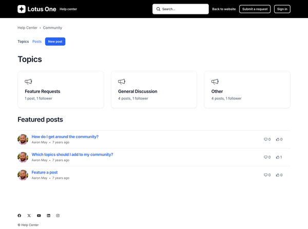 Lotus One Theme | Lotus Themes for Zendesk