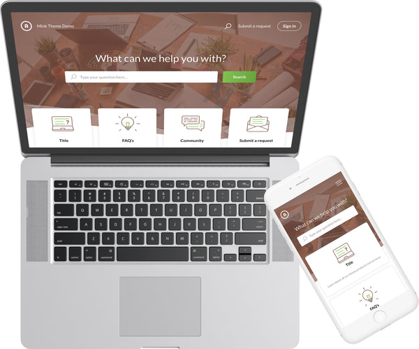 Mink — Zendesk Theme with a Wave Pattern and Custom Blocks