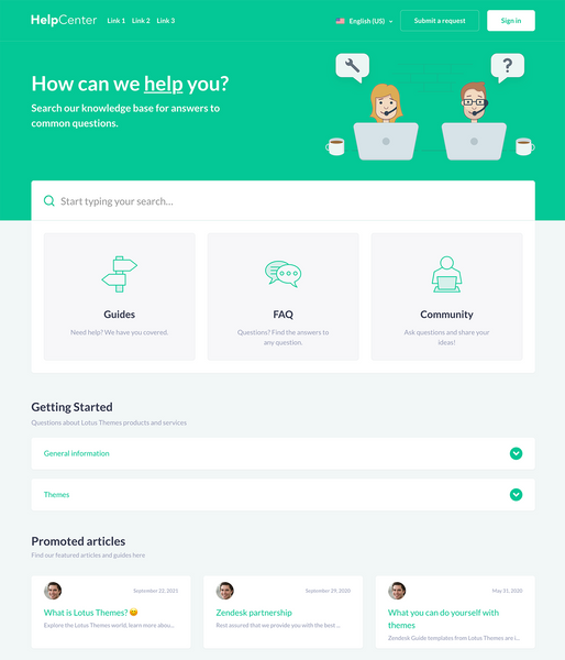 Hudson Theme | Accordion Sections | Lotus Themes for Zendesk