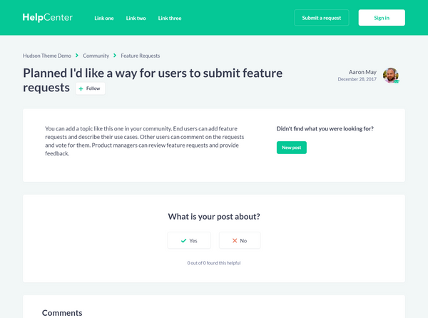 Hudson Theme | Accordion Sections | Lotus Themes for Zendesk