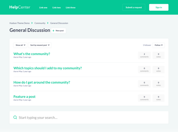 Hudson Theme | Accordion Sections | Lotus Themes for Zendesk