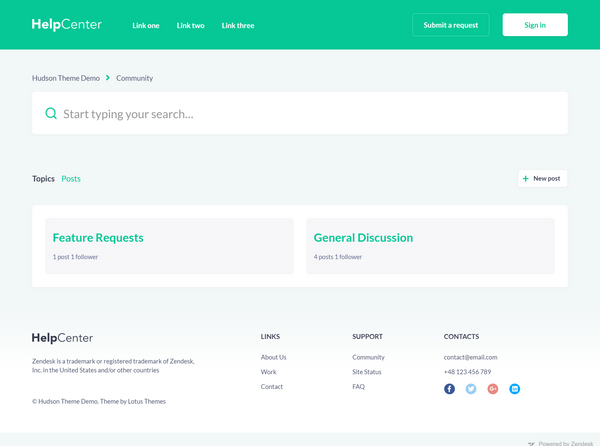 Hudson Theme | Accordion Sections | Lotus Themes for Zendesk