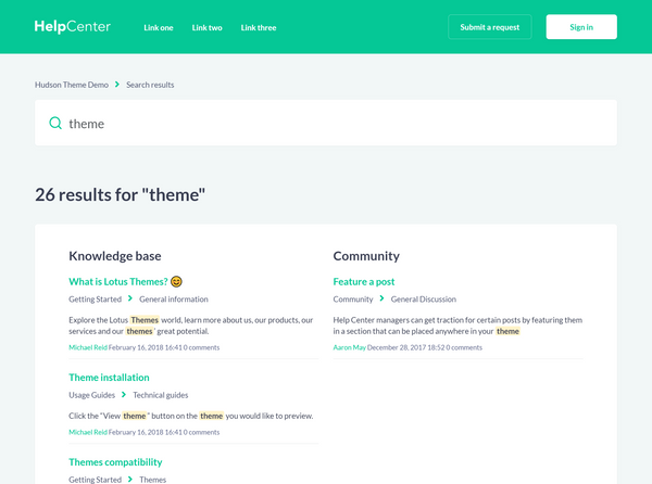 Hudson Theme | Accordion Sections | Lotus Themes for Zendesk