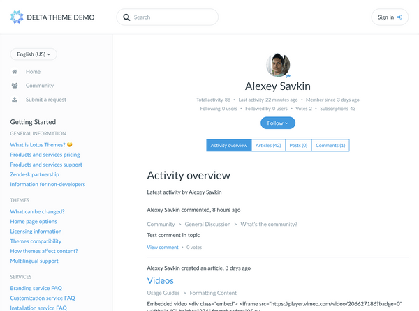 Delta — Zendesk Theme Created for Long Documentation